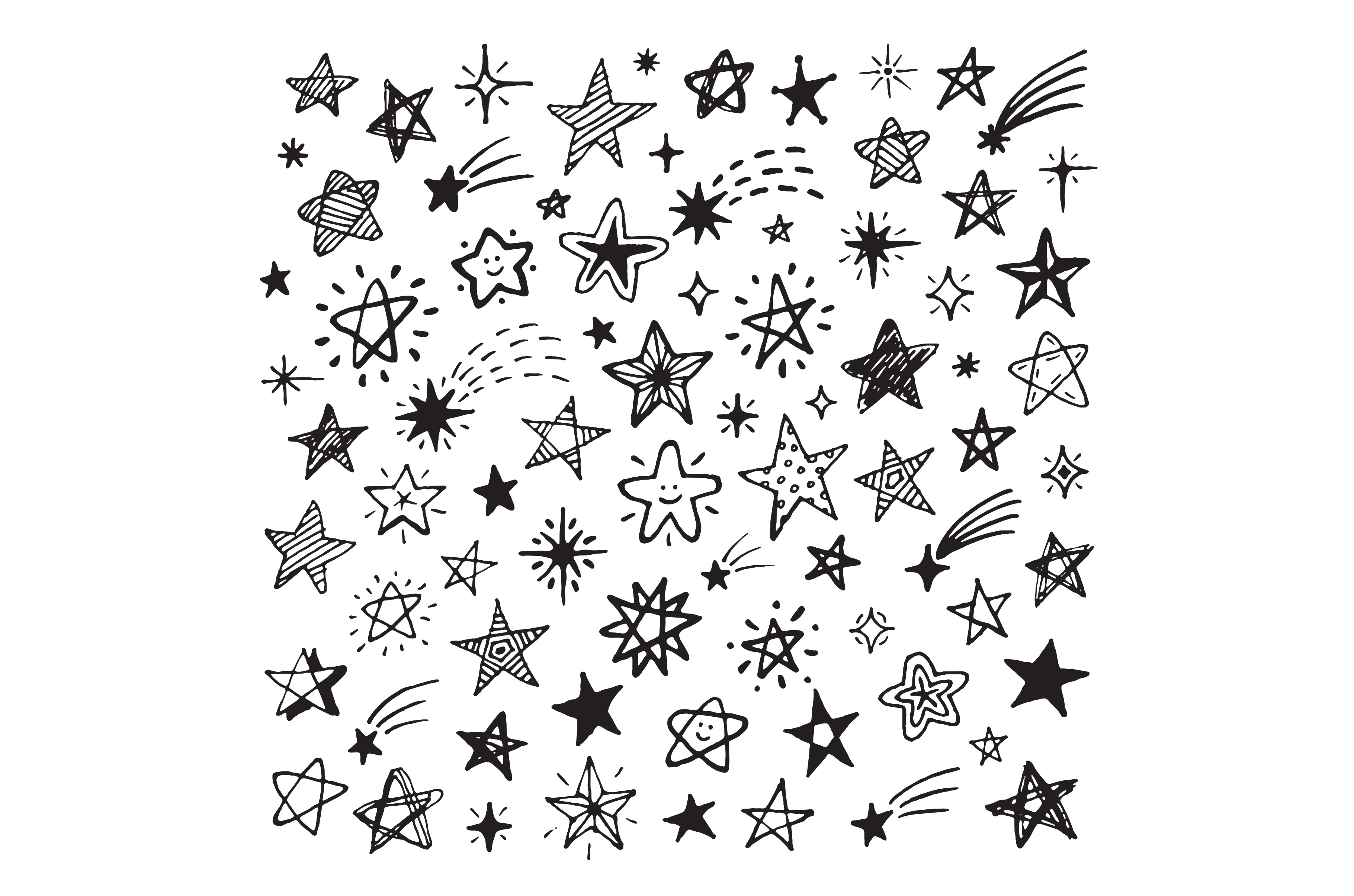 Sketch stars collection. Hand drawn, a Background Graphic by LadadikArt