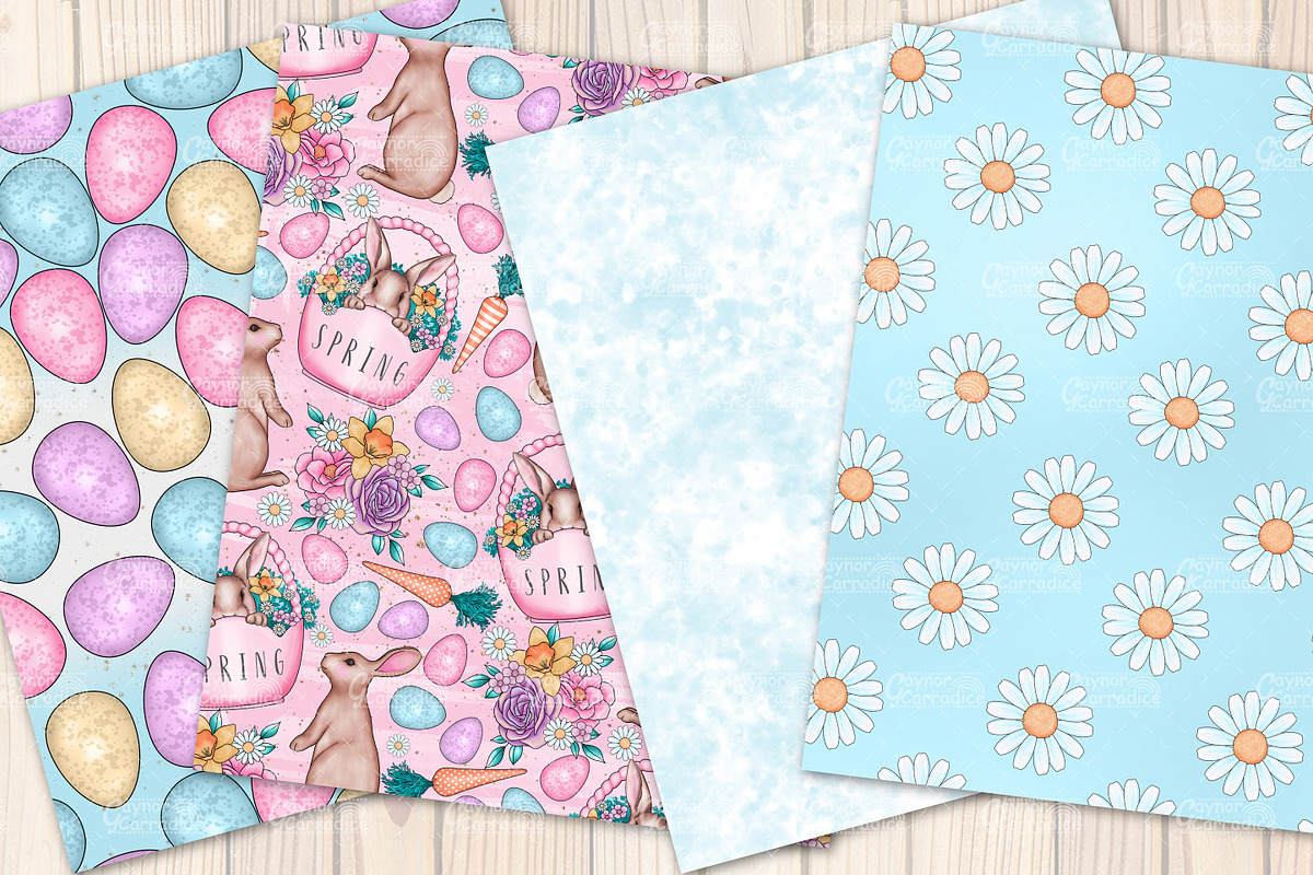 Rustic Easter- spring pattern set, a Pattern Graphic by Gaynor ...