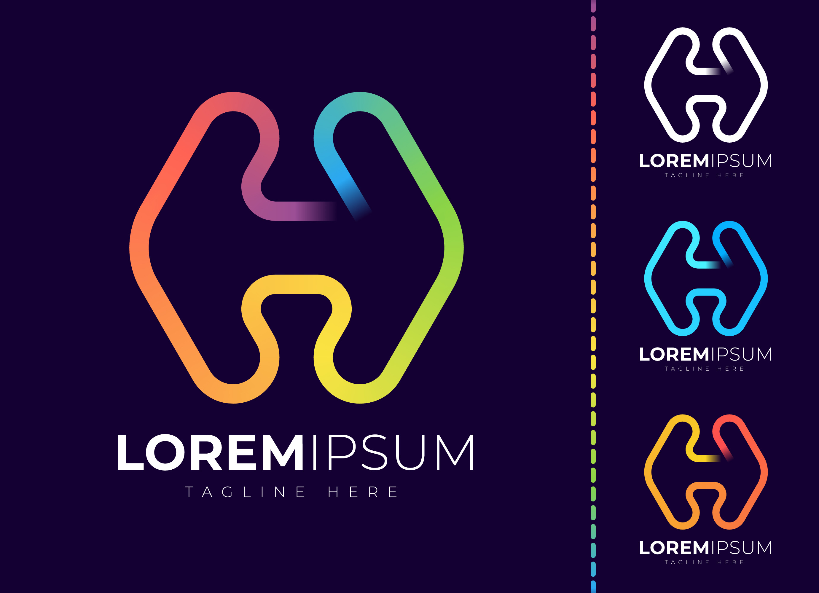 Letter h logo design template