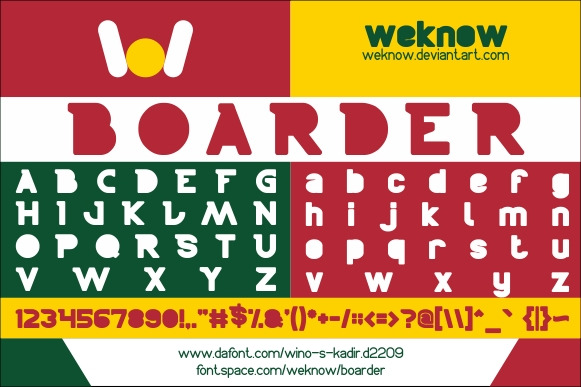 boarder font | Creative Market