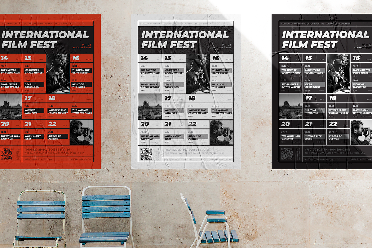 Film Festival Event Poster Template, a Flyer Template by EDT.Graphics