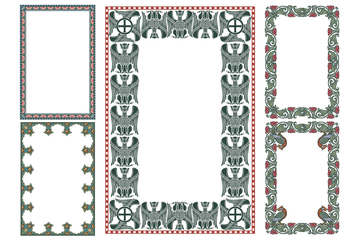 Medieval Decorative Frames, a Decorative Illustration by AntonPix Studio