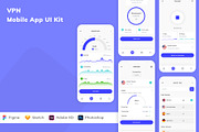VPN Mobile App UI Kit, an UI Kit Template by Betush