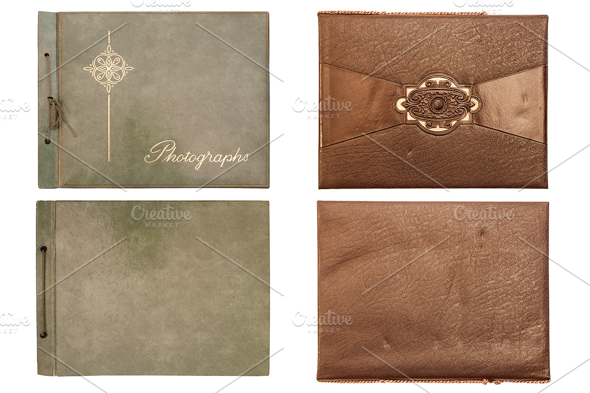 Vintage Photo Album Cover Textures, a Texture Graphic by Blue Line Design