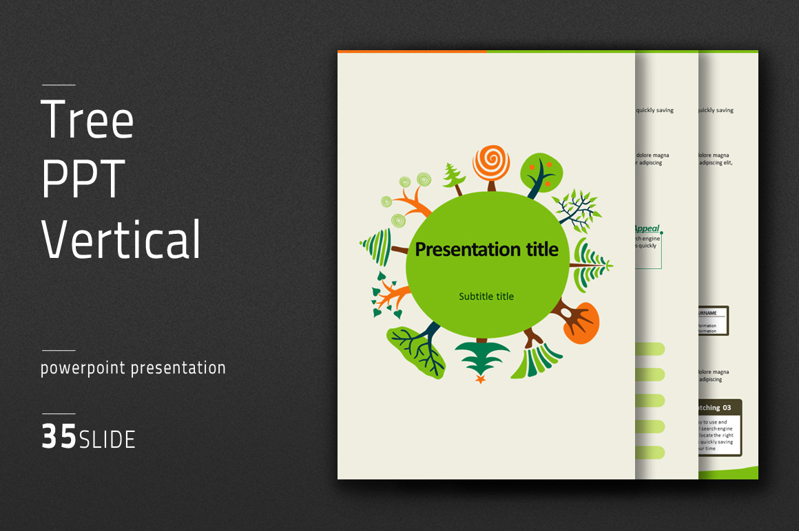 Tree PPT Vertical, a Presentation Template by GoodPello
