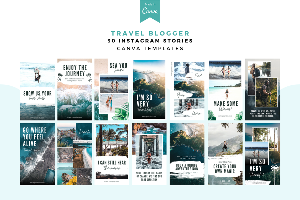 Travel Instagram Story Canva, a Templates & Theme by The Blog Creative