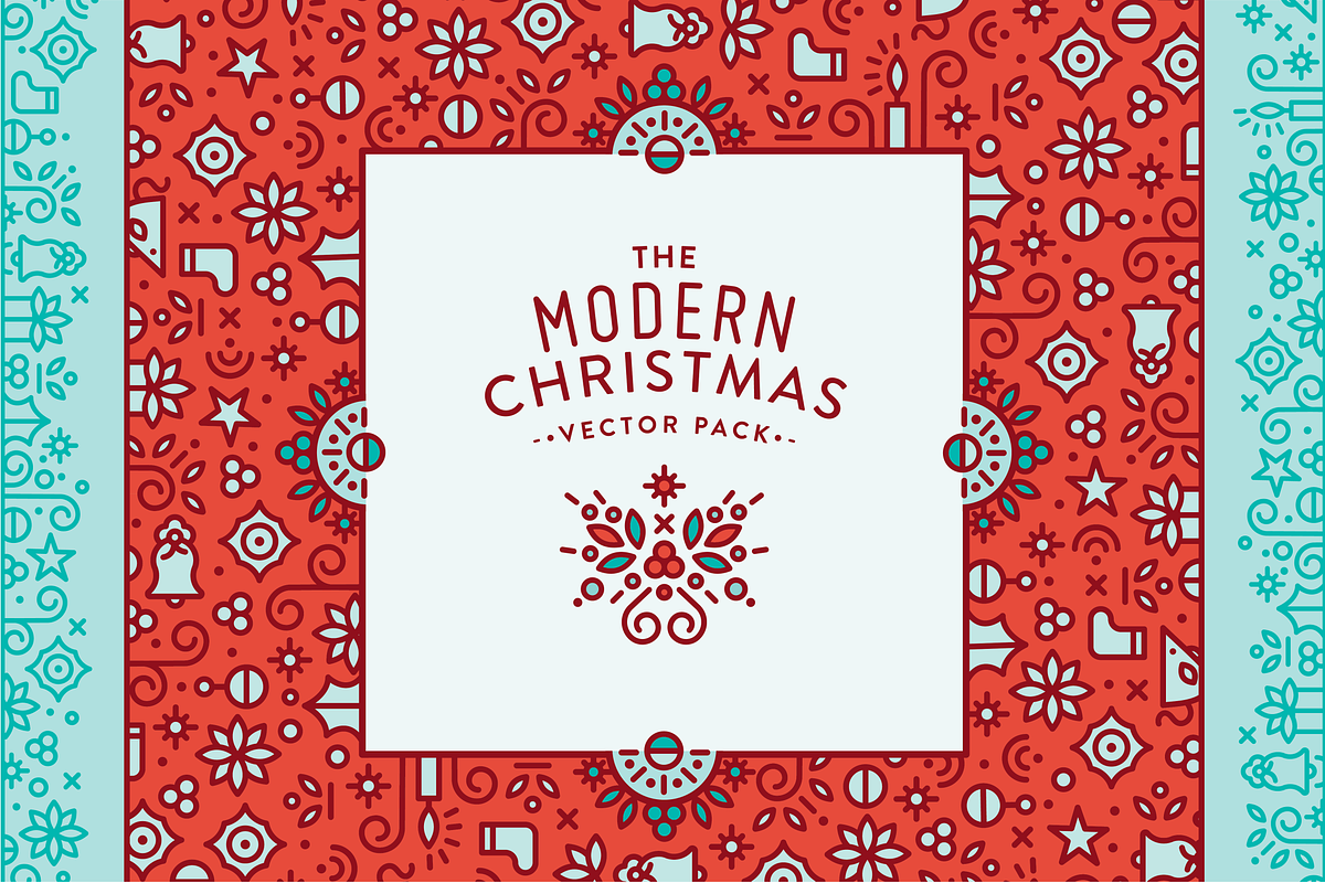 The Modern Christmas Vector Pack, a Seasonal Illustration by Maple ...