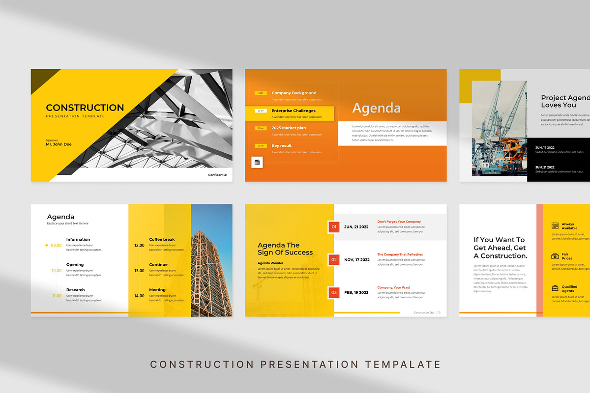Construction Presentation Template, a Presentation Template by ...