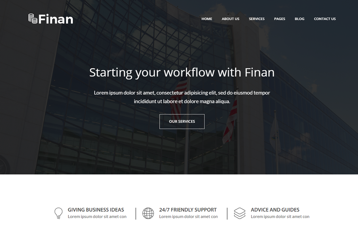 Finan -Finance And Business Template, a Bootstrap Template by HasThemes