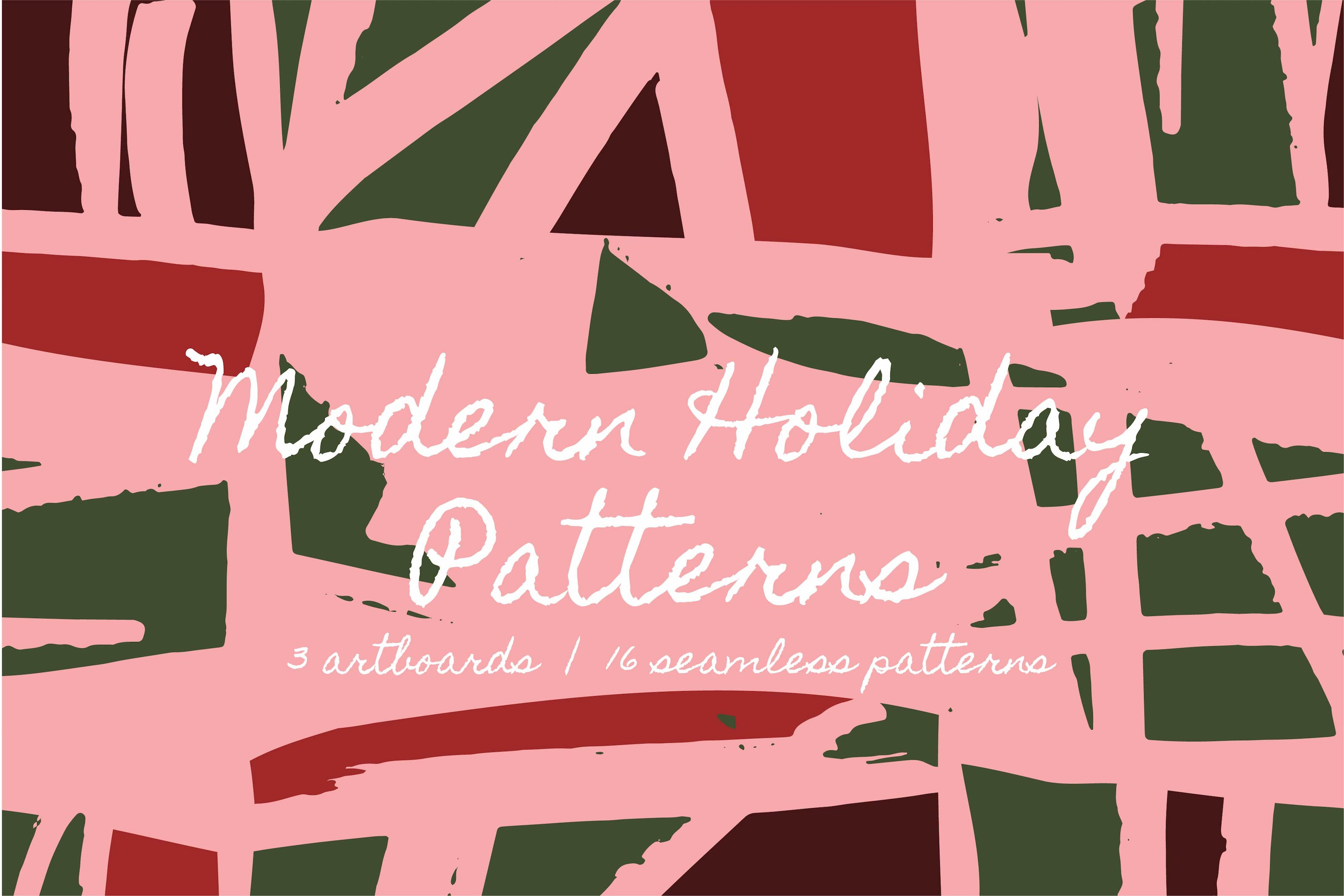 Modern Holiday | Patterns + Artboard, a Pattern Graphic by The Collective Studio