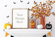 Frame Mockup & Autumn pumpkins | Creative Market