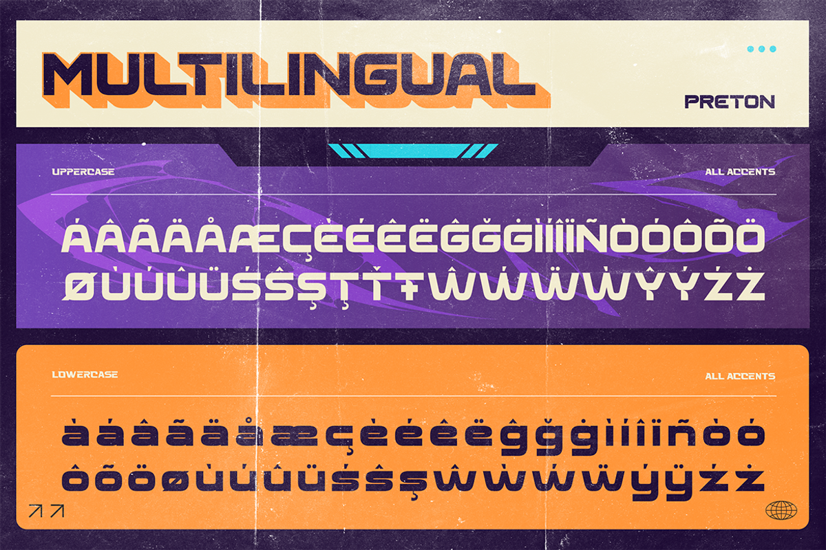 Preton - Electrical Display Font