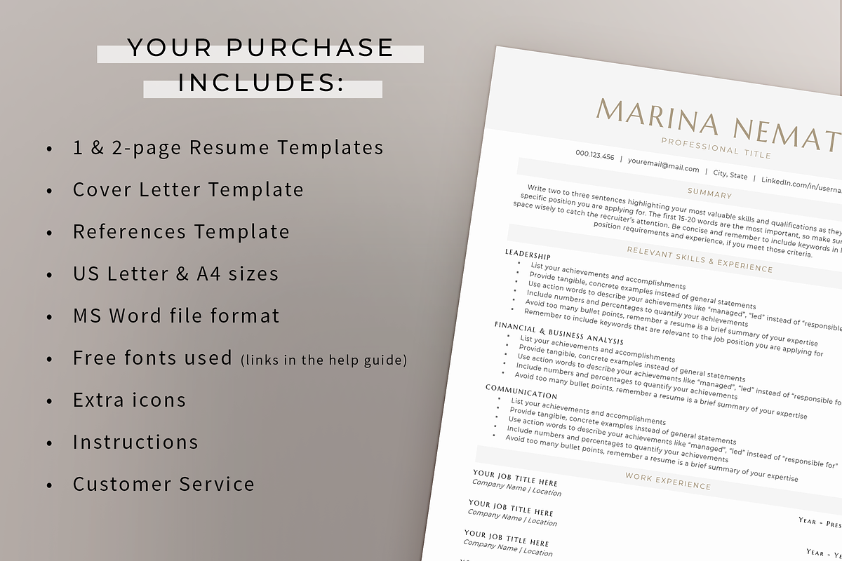 Functional Resume & Cover Letter, a Resume Template by Resume Bureau