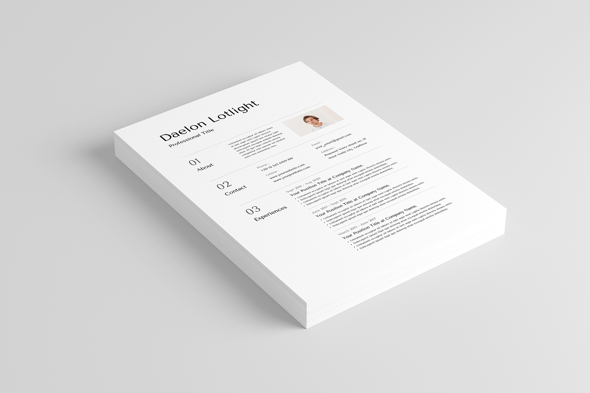 Resume | MS Word & Indesign, a Resume Template by Leaflove