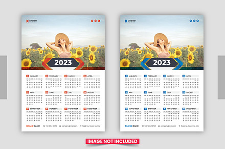 2023 Calendar design template | Creative Market