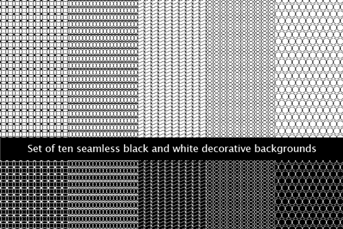 Set of 10 seamless backgrounds, a Pattern Graphic by Shop seamless ...