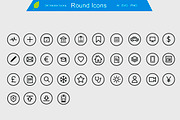 Round Icons, an Outline Icon by Ben Pixels