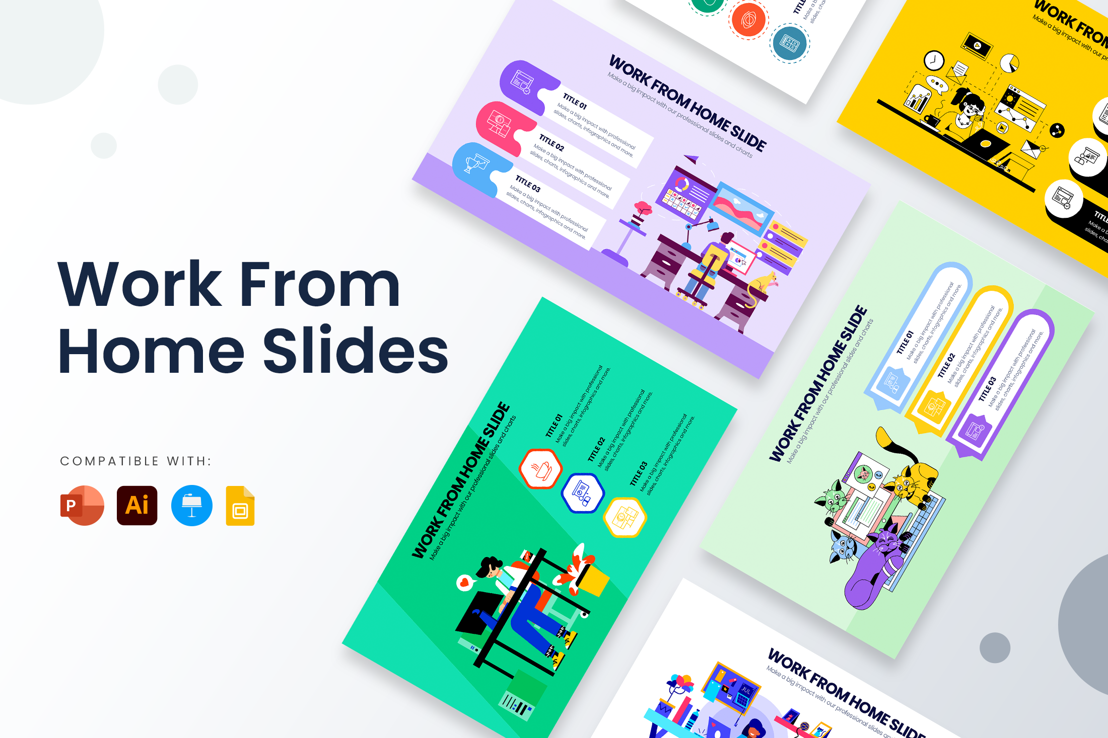 Work from Home Infographics, a Presentation Template by Slidesmash