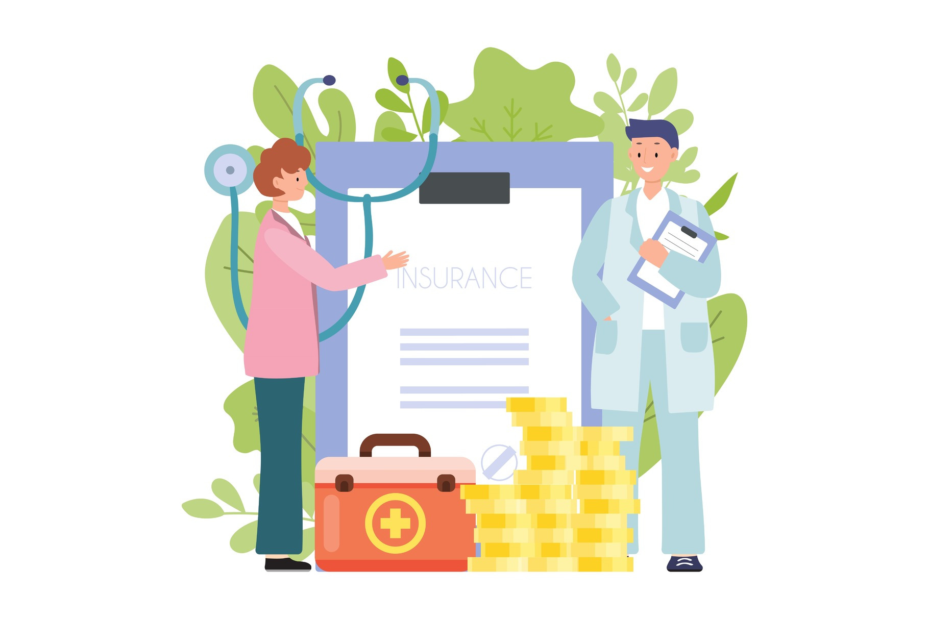 Health insurance vector illustration, an Object Graphic by VectorsBang