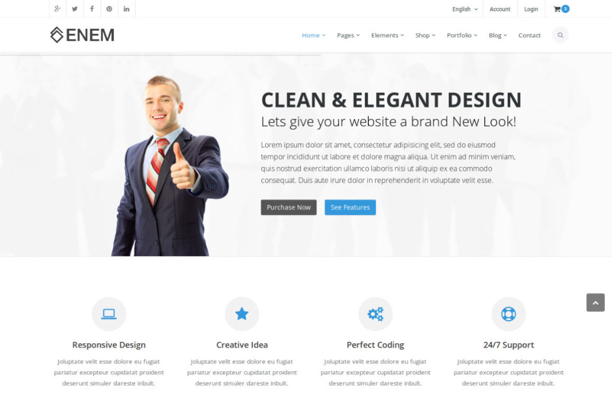 Ecom - Multipurpose HTML Template, a Websites & App Template by Be Smart