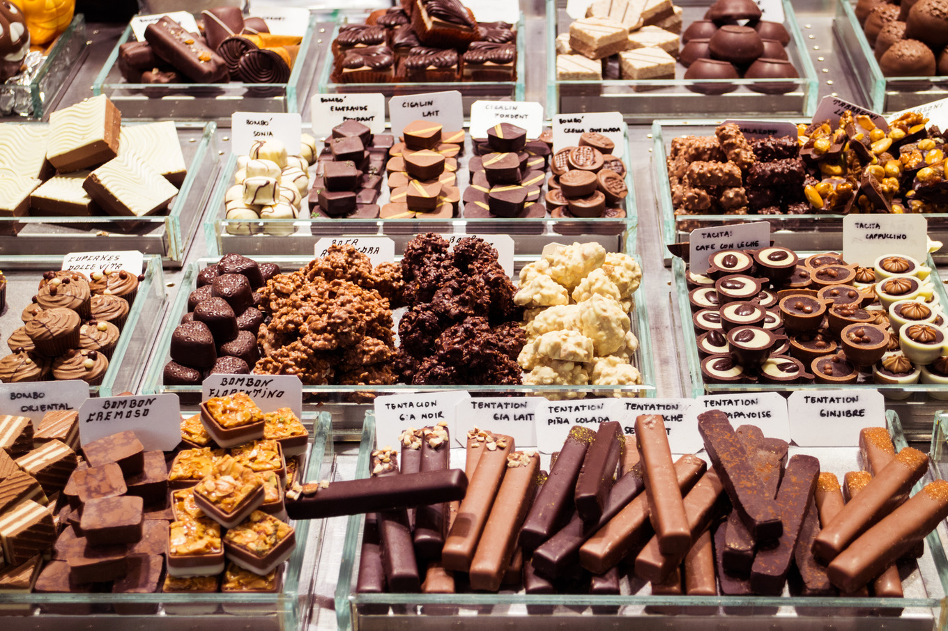Chocolate shop featuring assortment, background, and barcelona, a Food ...