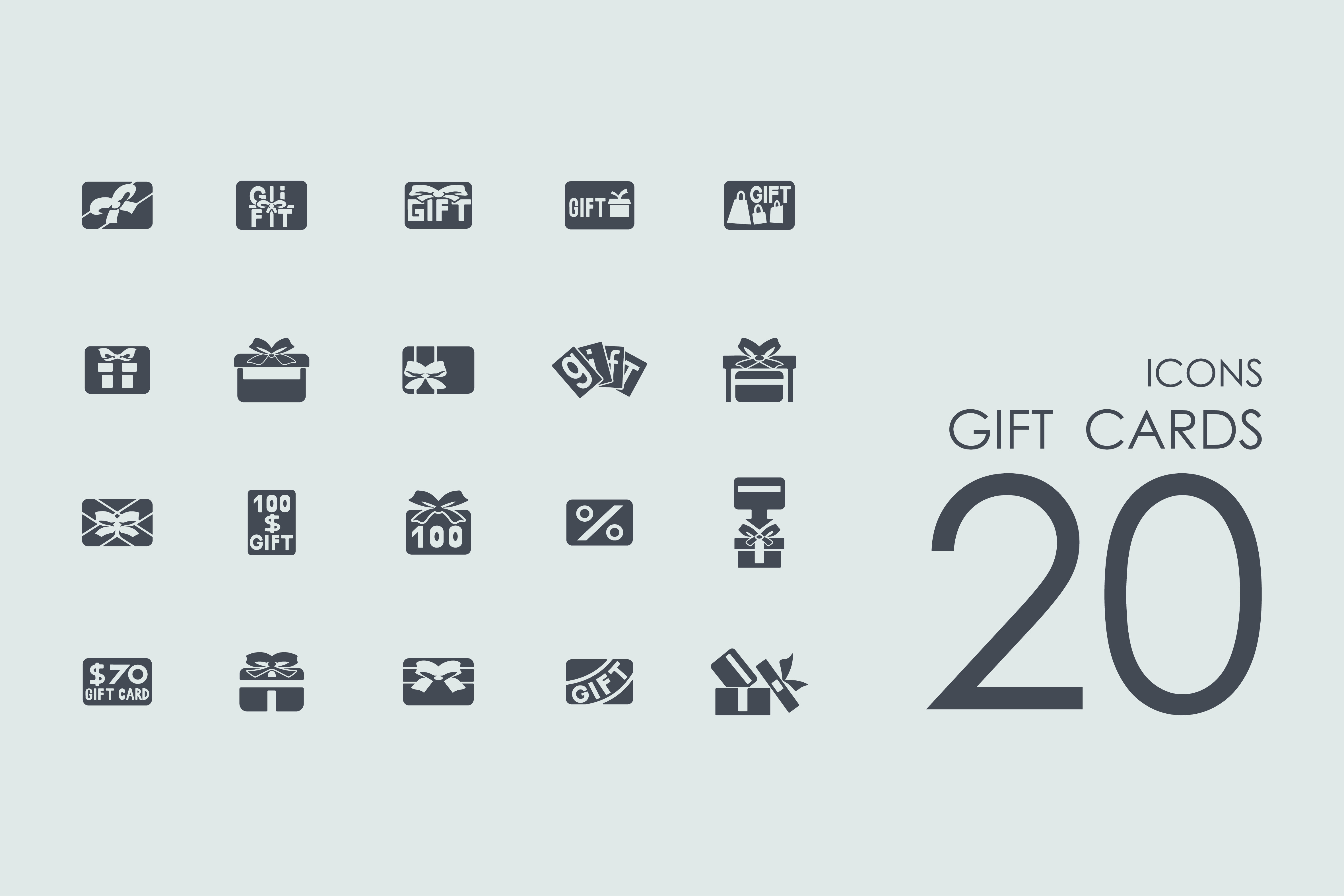 20 Gift Cards icons, an Icon by Palau