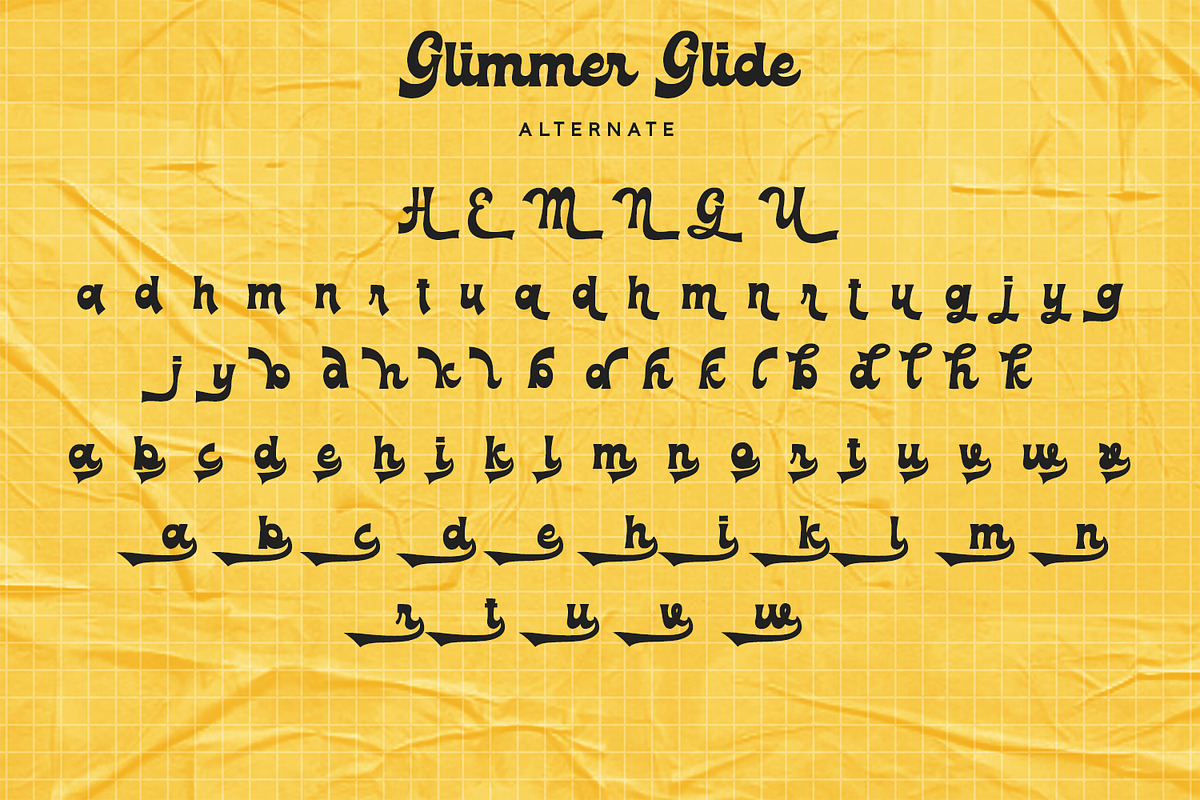 Glimmer Glide - Groovy Font
