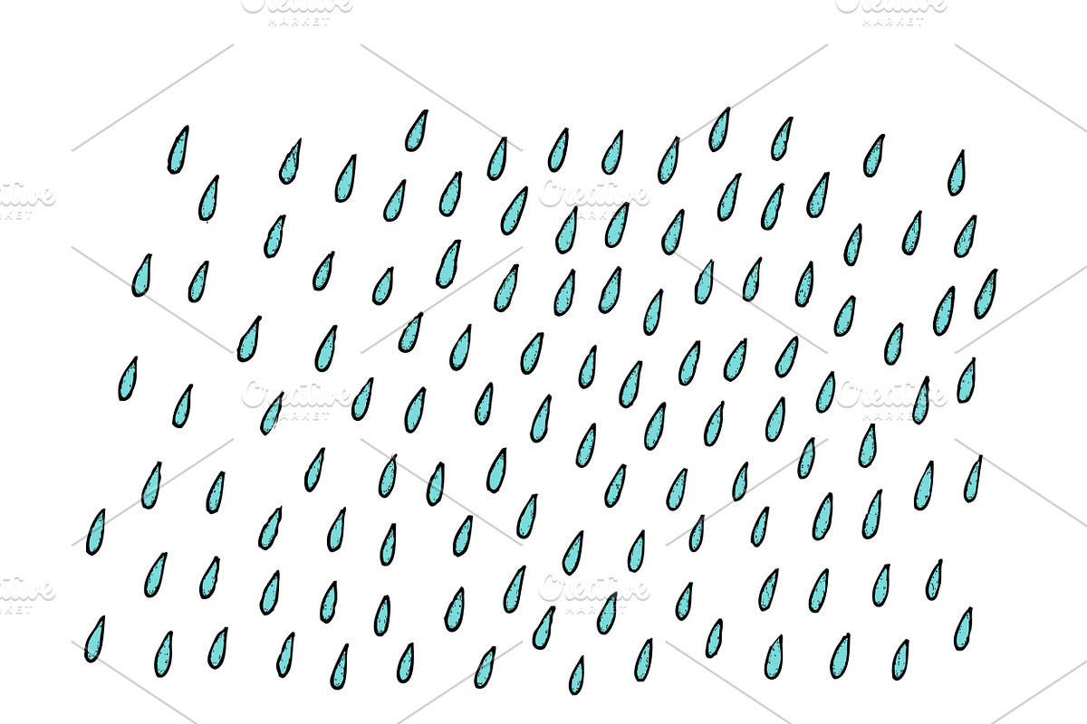 Rain drops background, a Decorative Illustration by Irene Loal