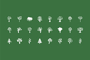 125+ Trees Vector Icons Pack, an Icon by Creative Stall | Creative Market