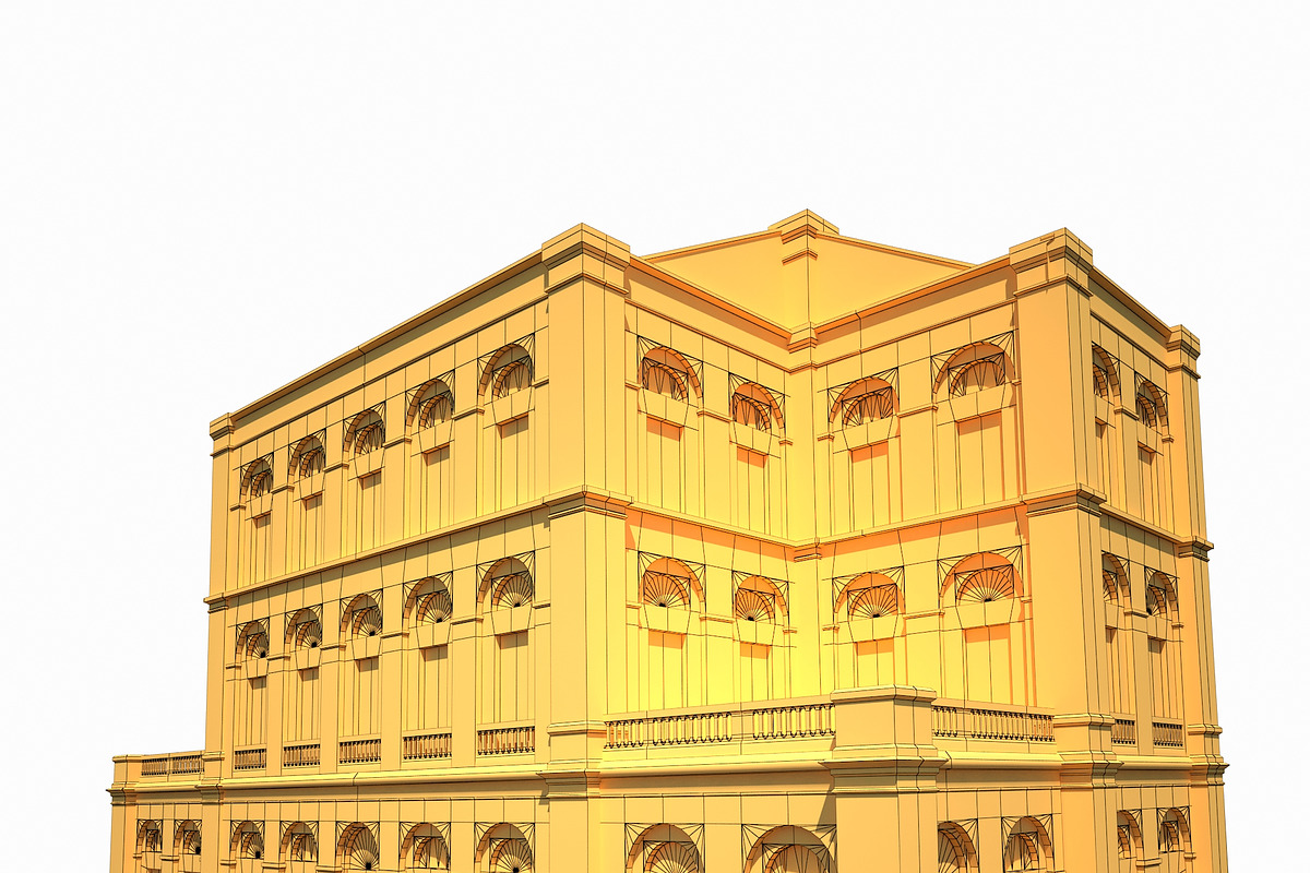Building Facade 184 Low Poly, an Architecture 3D Model by Daniel Mikulik