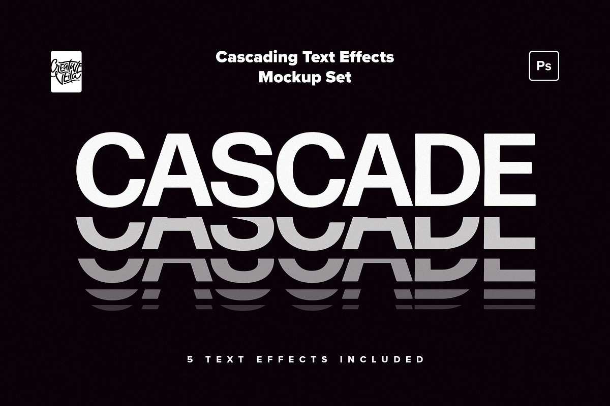 Cascading Distortion Text Effects, a Layer Style Add-On by veila.me