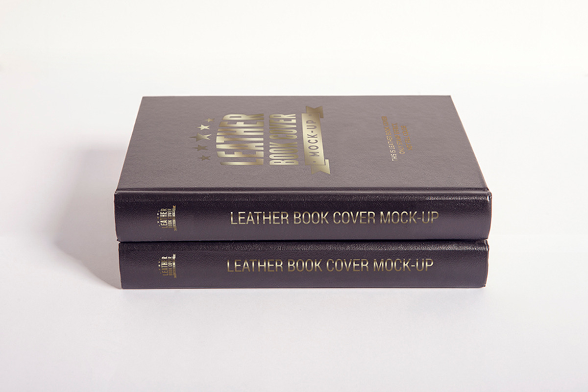 LEATHER BOOK COVER MOCK-UP, a Print Template by Xepec