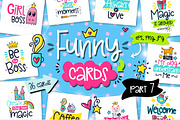 36 Funny Color Cards with Quote, a Card Template by Velliniki ...