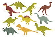 Prehistoric dinosaurs isolated set | Animal Illustrations ~ Creative Market