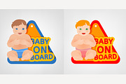 Baby on Board, a Transportation Illustration by Anna's Shop