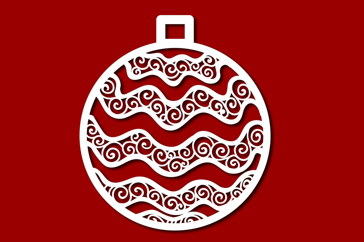 Christmas balls svg cut file clipart | Creative Market