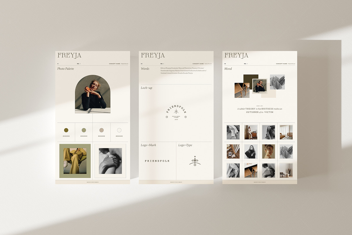 Freyja | Brand Board Kit | Studio Standard