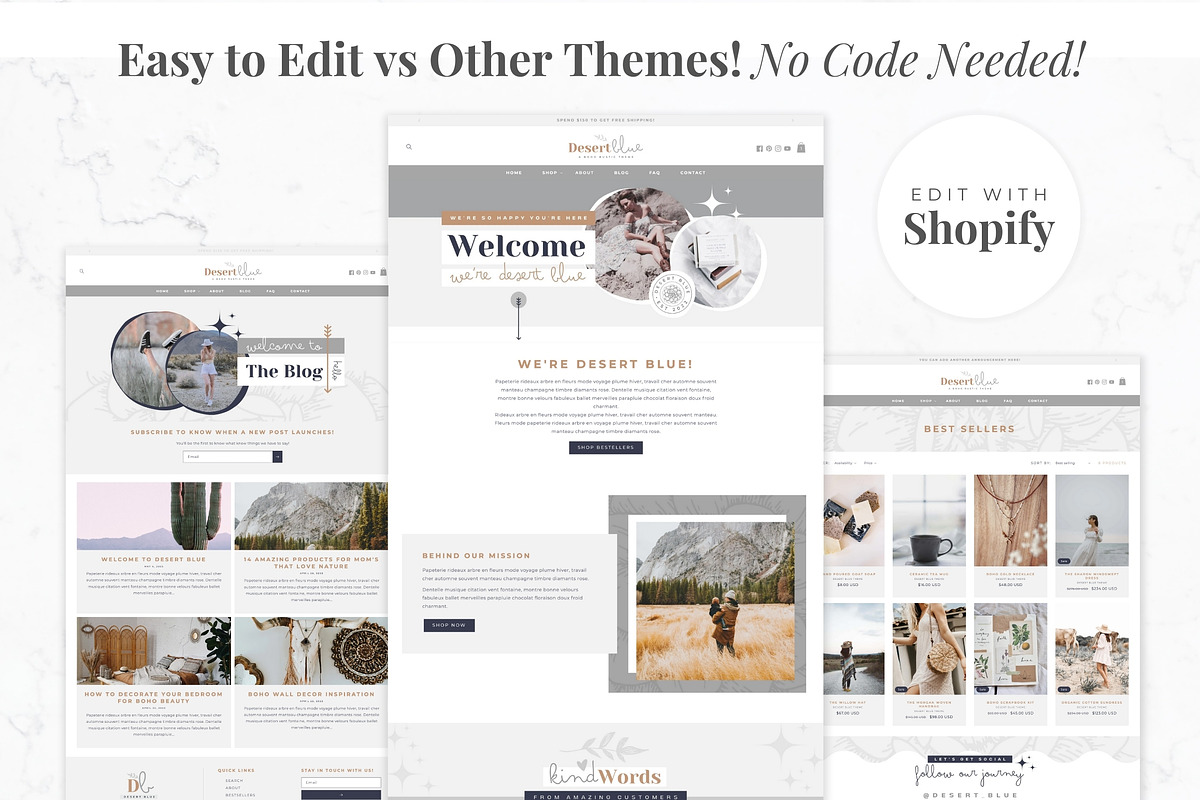 Shopify Theme | Desert Blue, a Shopify Template by Thirty One Palms Studio