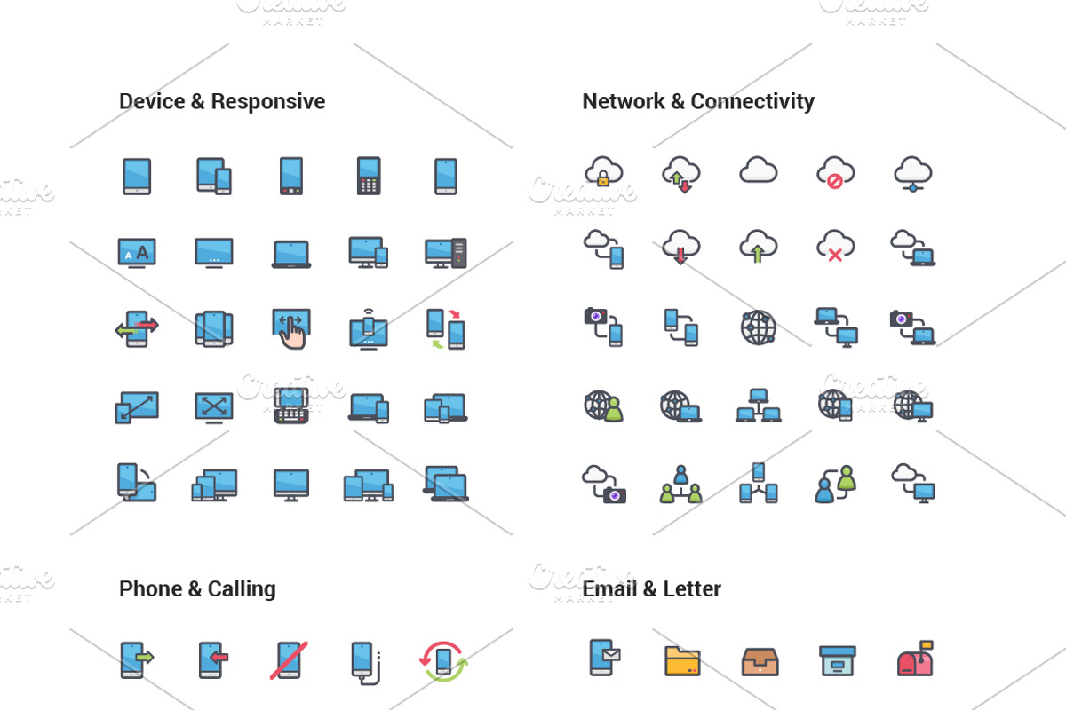 1500 Line Color Icons Pack, an Icon by WORAKAMON Design Studio