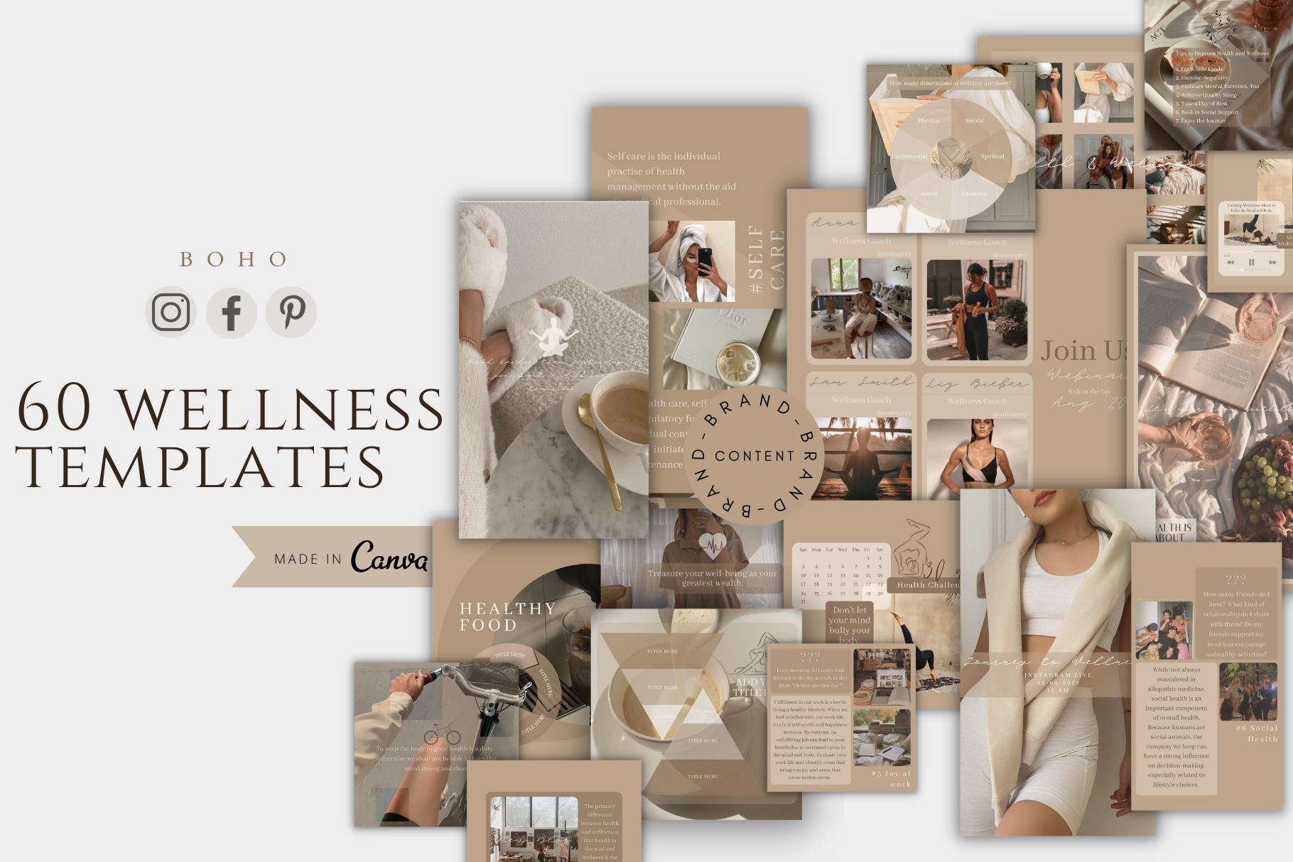 Canva Wellness Social Media Template