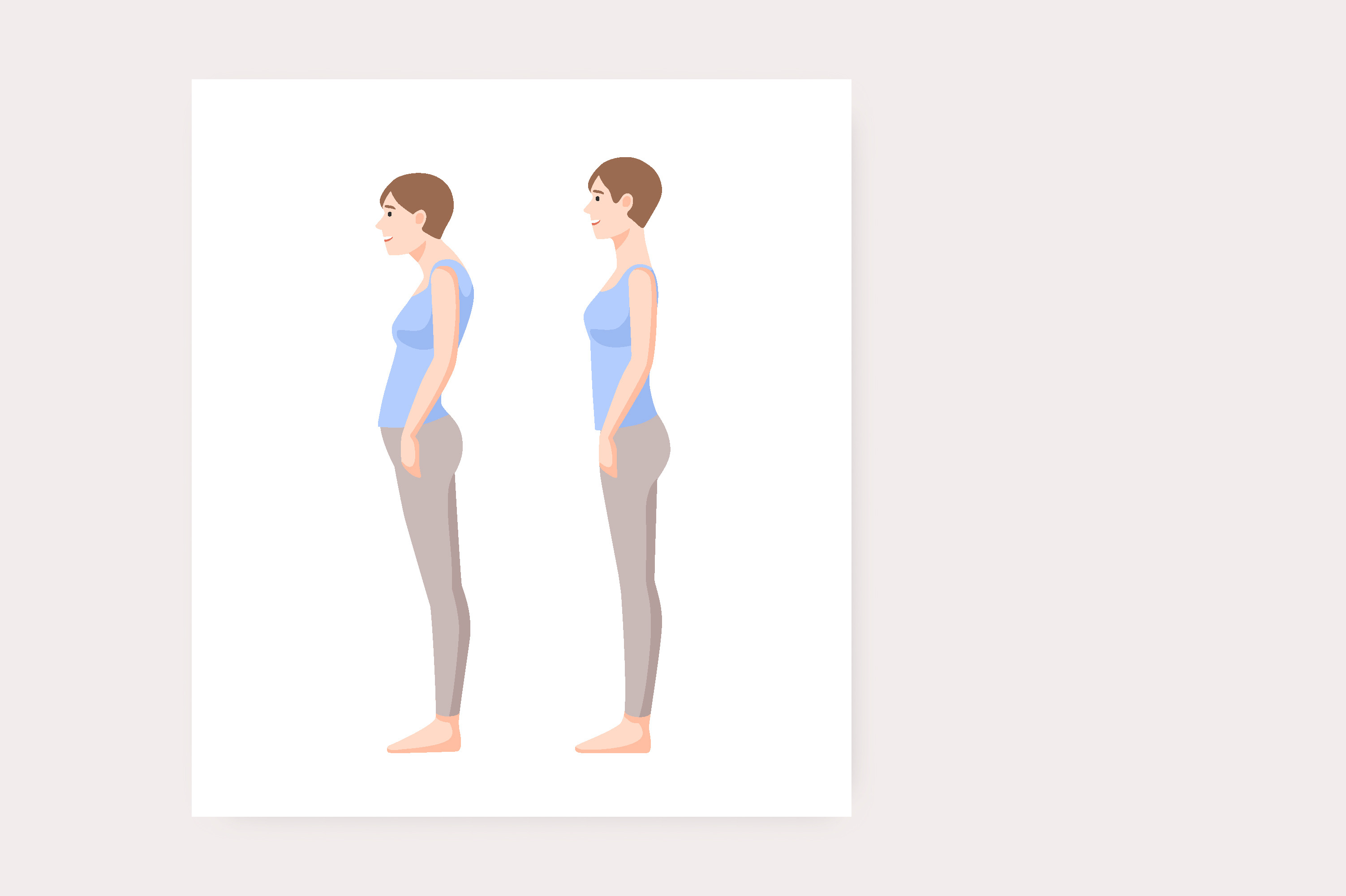 Good and bad posture, a Person Illustration by Good Studio