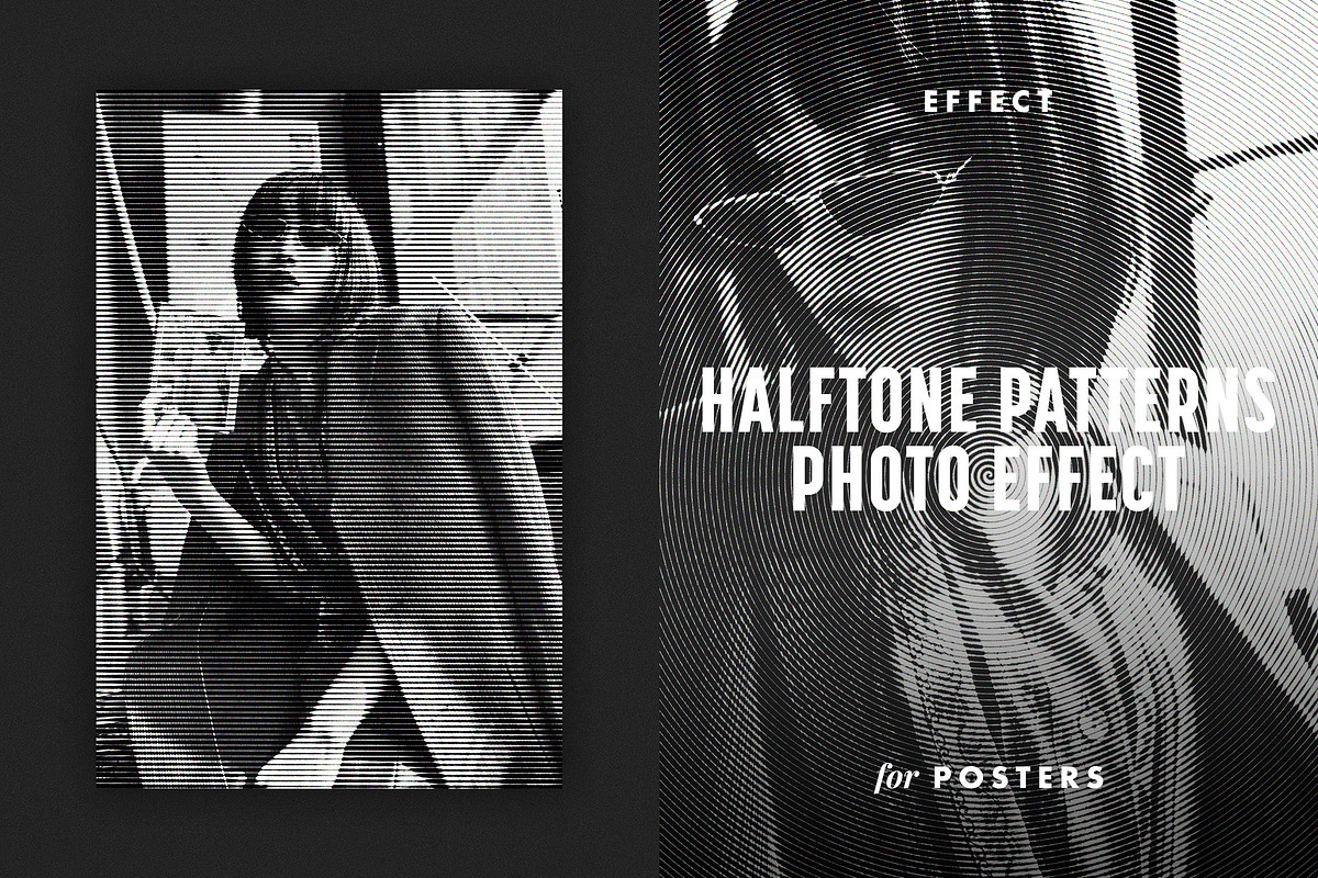 Halftone Patterns Poster Effect, a Layer Style Add-On by Design Squad