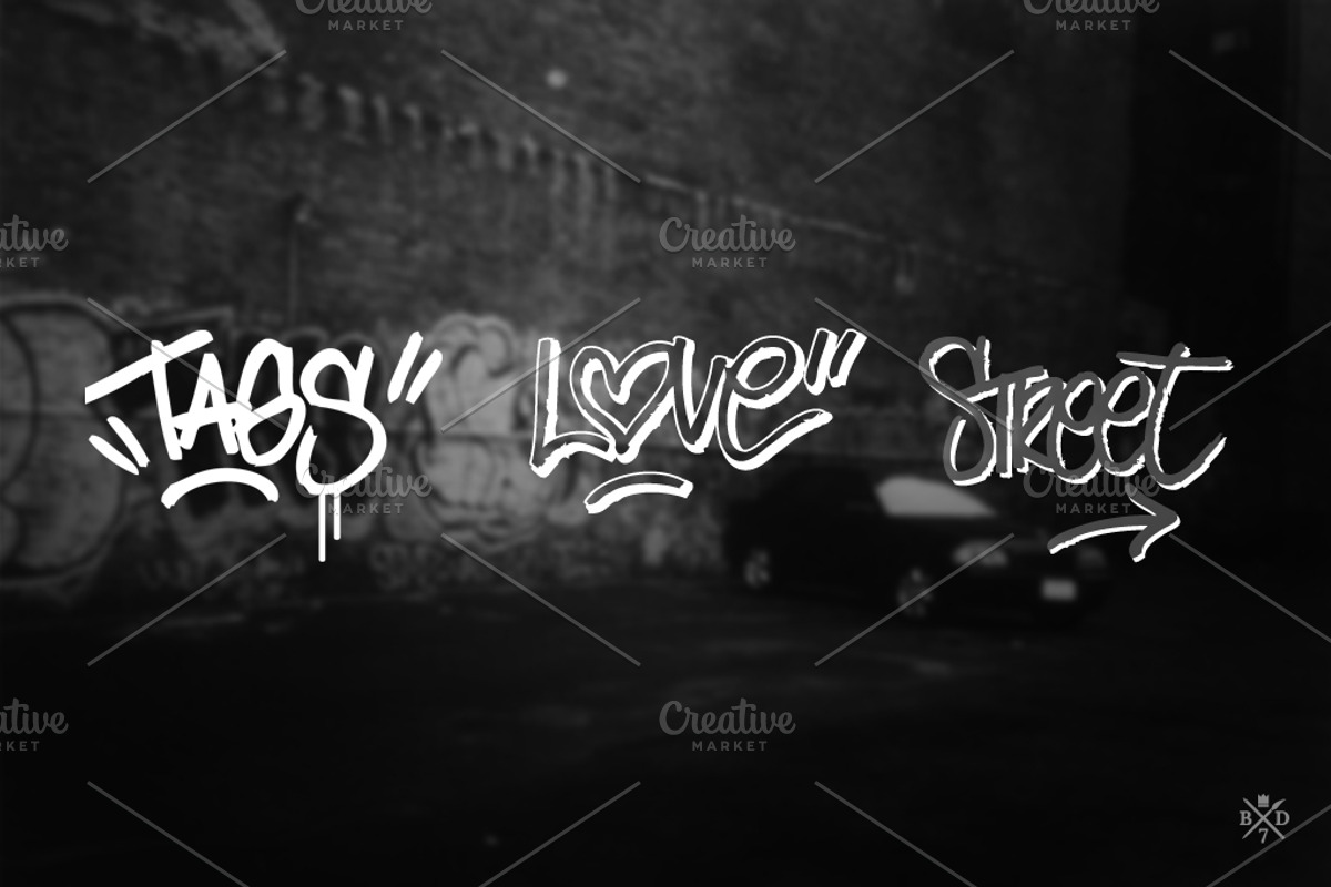 Graffiti Tags - 255 vector objects, an Object Graphic by Basari Design