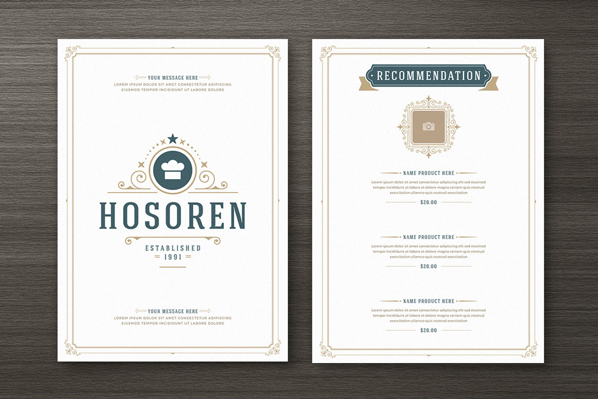 Restaurant Menu with Logo Design, a Brochure Template by Vasya Kobelev ...