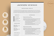 Resume/CV - The Jackson, a Resume Template by CreativeLandStudio