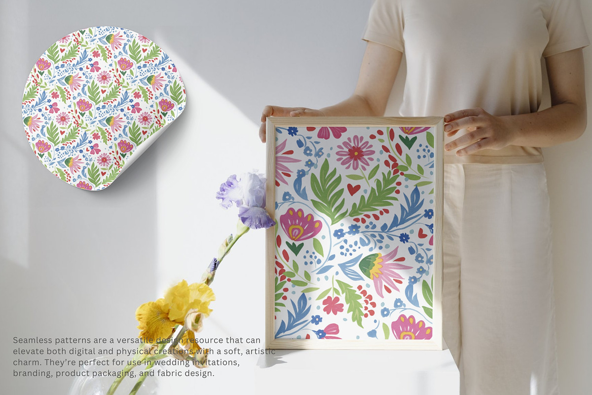 Scandinavian folk seamless pattern