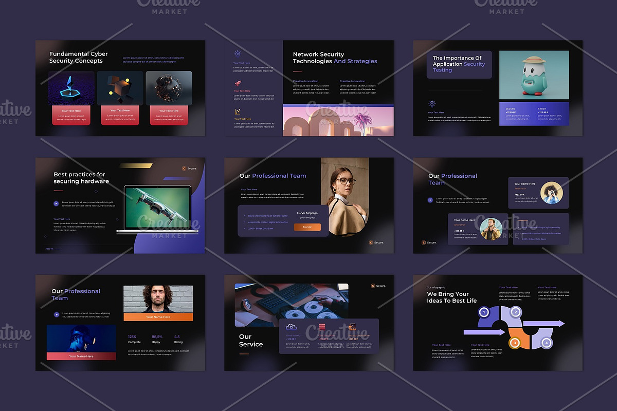 Secure Cyber Security Presentation, a Presentation Template by ...