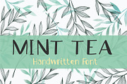 Mint Tea - Handwritten Font, a Font by NViolet