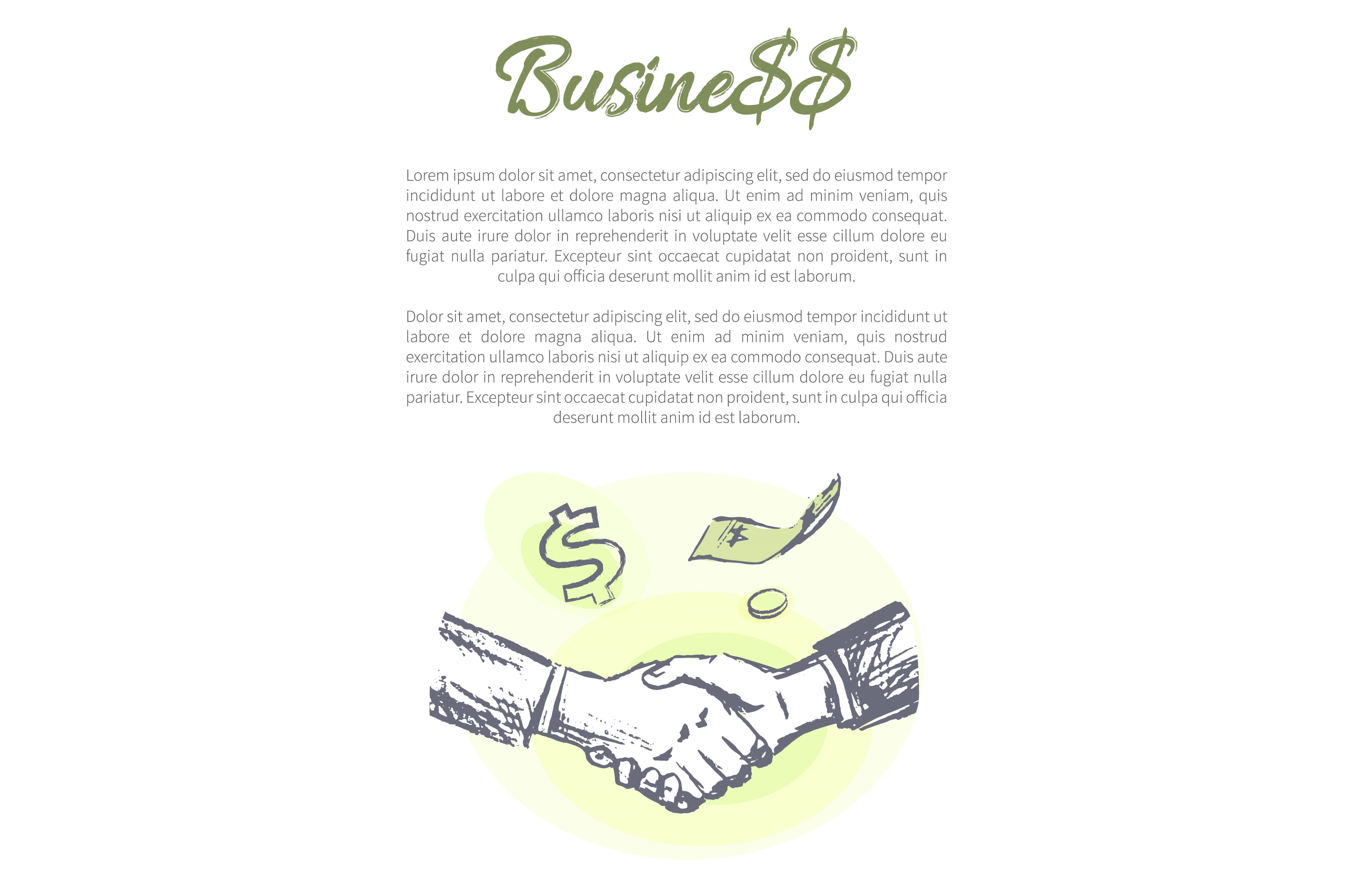 Business Poster Text Sample Vector, a Person Illustration by robuart
