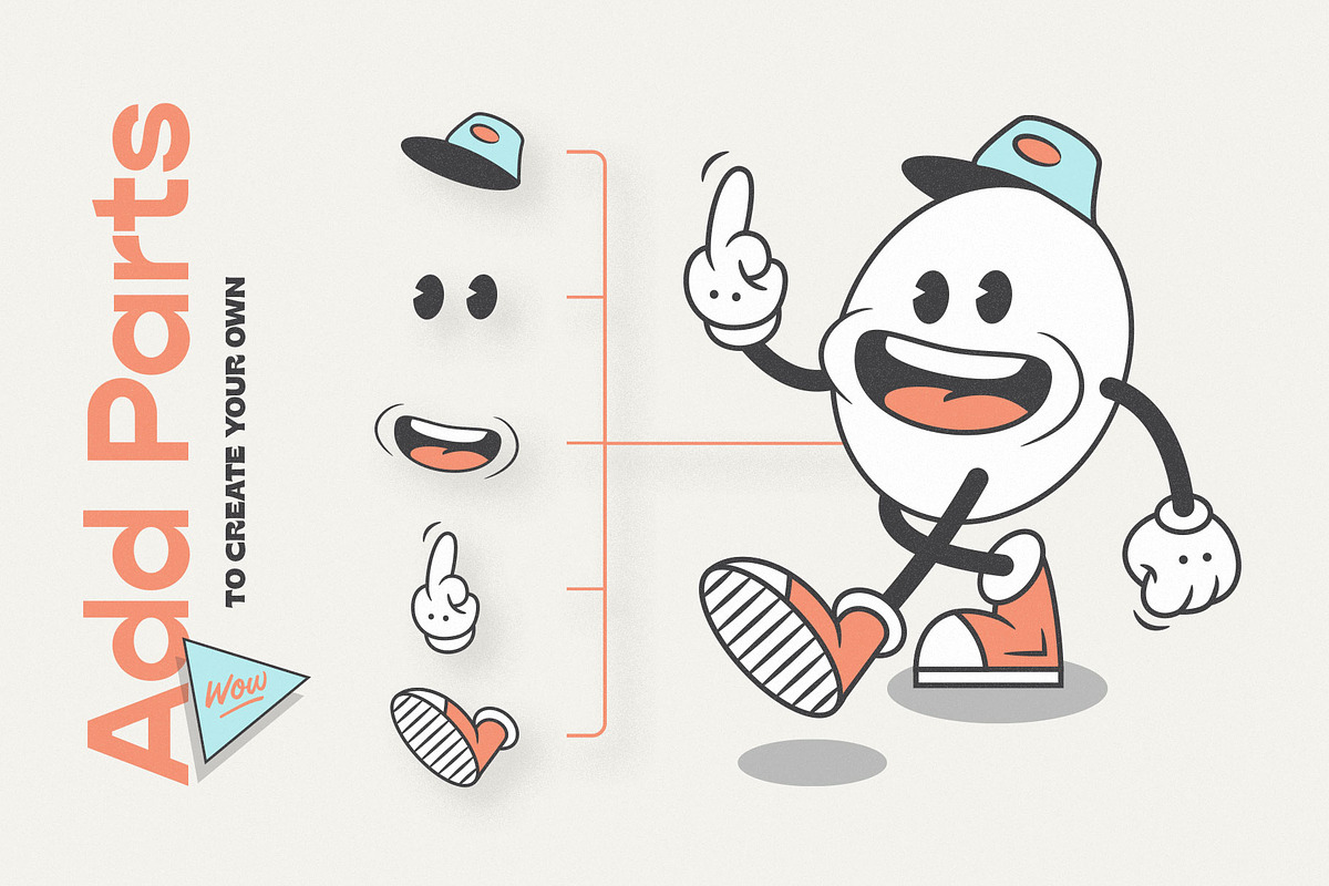 Mascot Maker v2.0: Vector Toolkit, a Person Illustration by Staple.